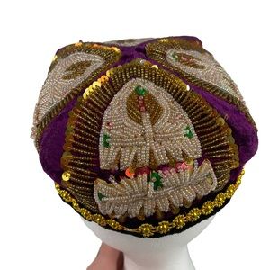 Vintage | Accessories | Vintage Heavily Beaded Sequin Purple Velvet ...